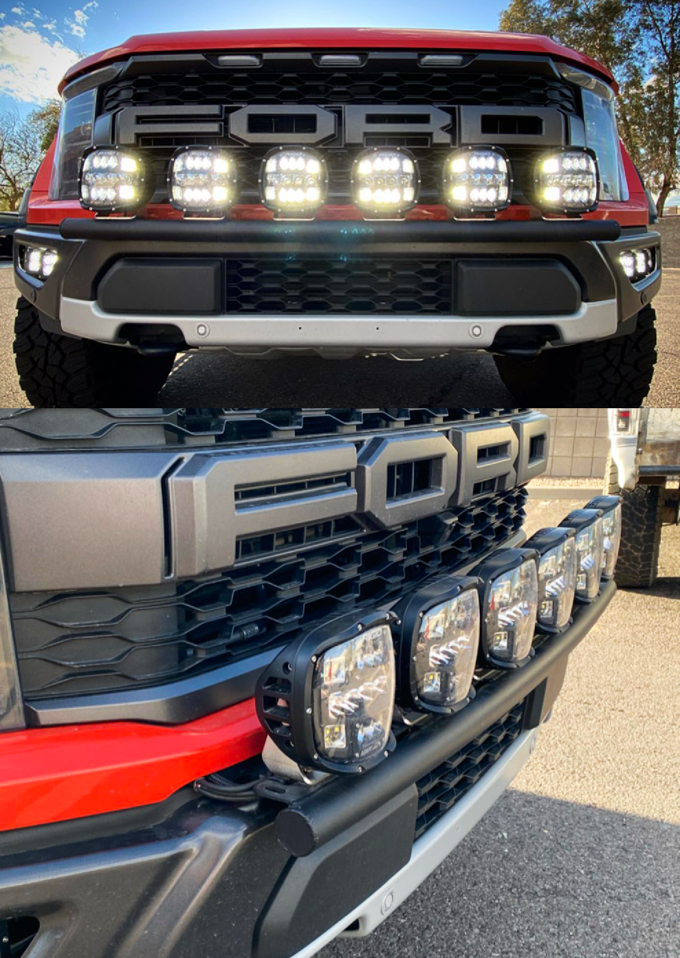 Gen 3 Raptor Front Light Mount Kit (stock bumper) - Use Any Light ...